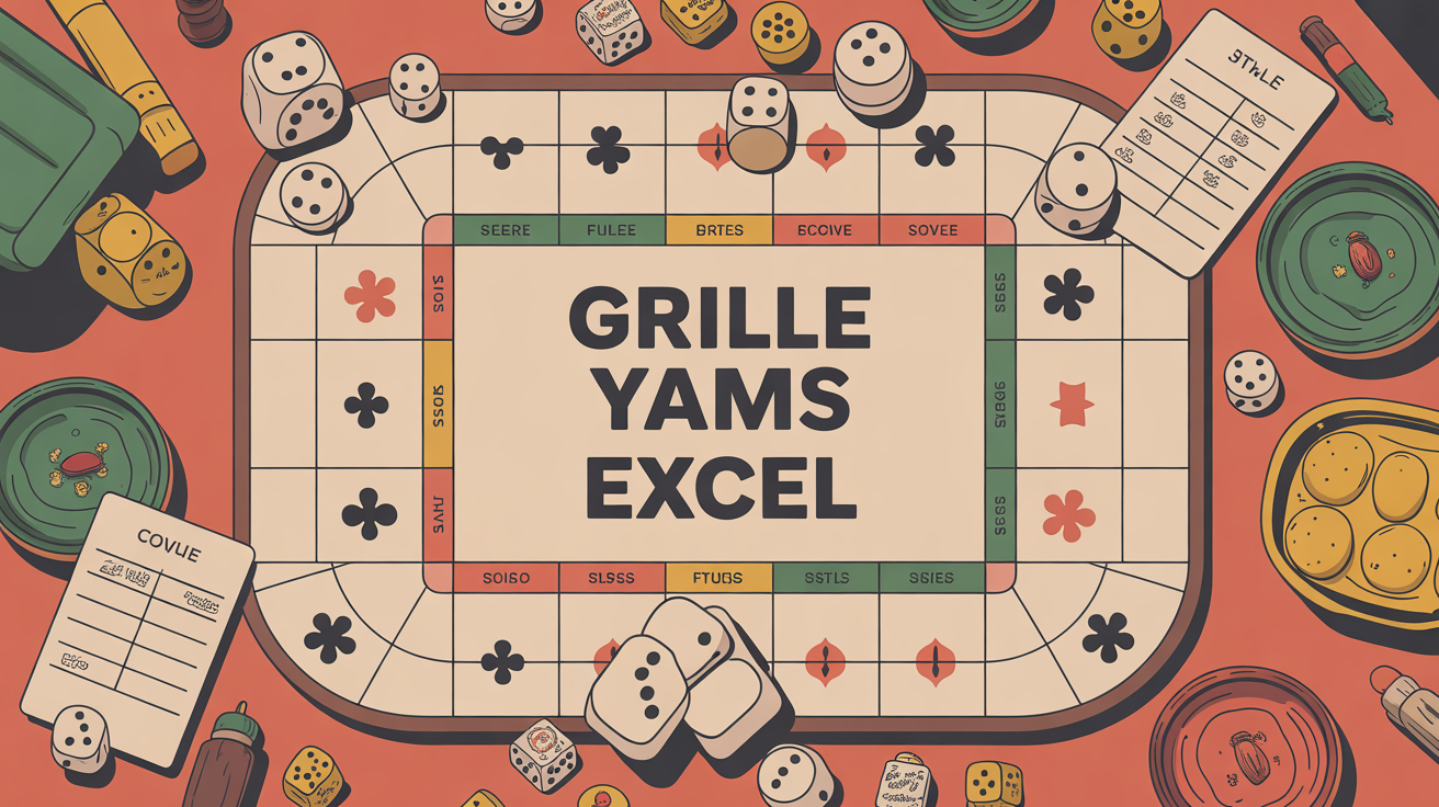 Grille Excel Yams : imprime et joue sans faute